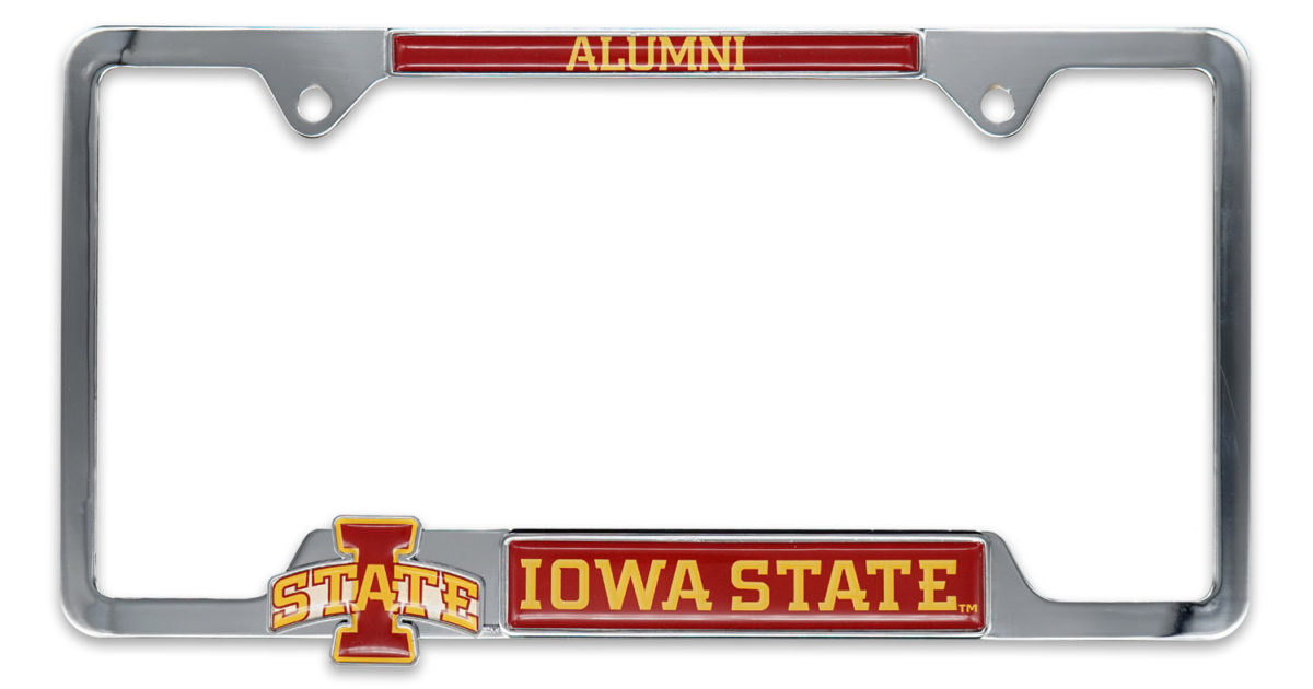Iowa State 3D Alumni License Plate Frame | Elektroplate