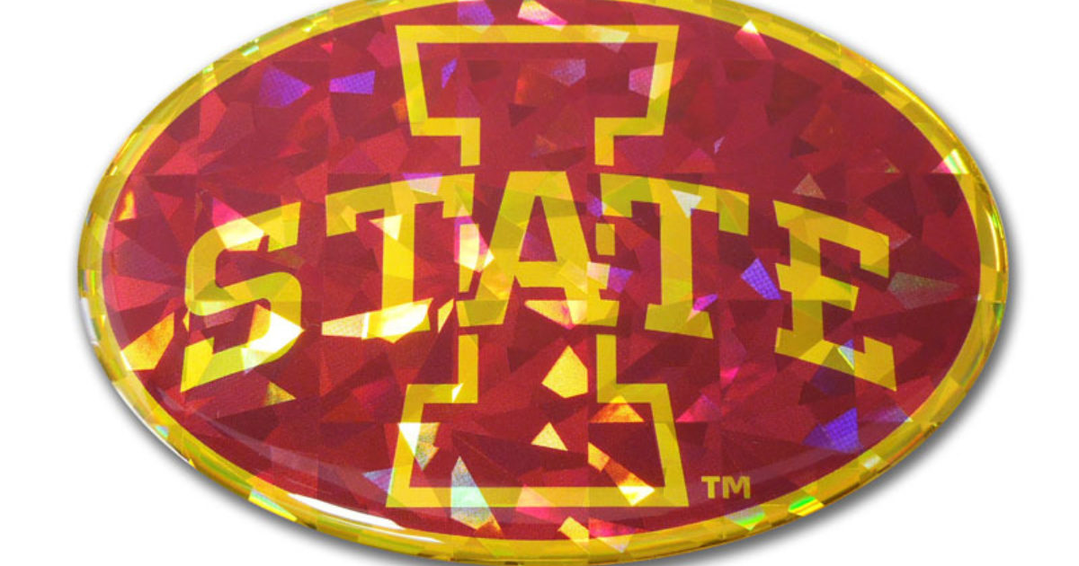 Iowa State Red 3D Reflective Decal | Elektroplate