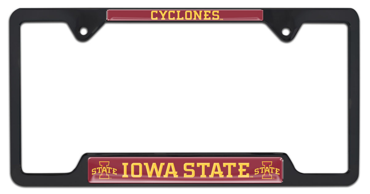 Iowa State Cyclones Black License Plate Frame | Elektroplate