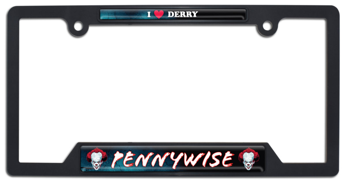 Pennywise Derry Open Plastic License Plate Frame | Elektroplate