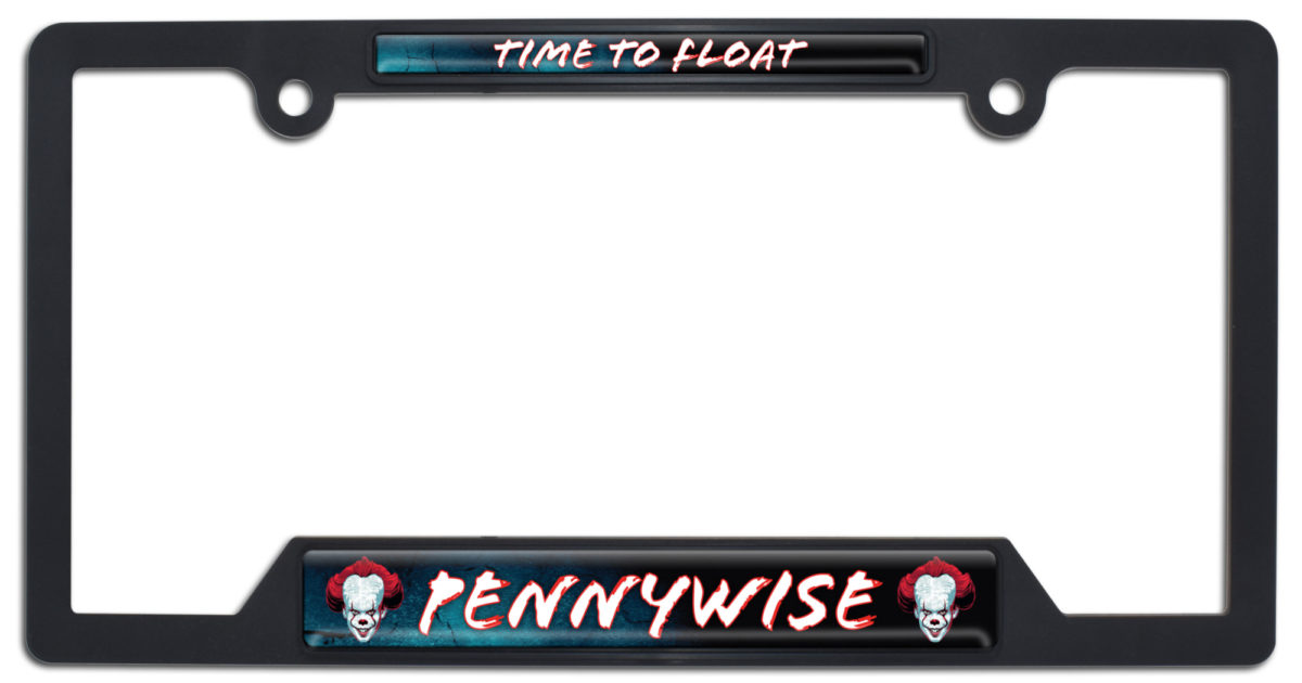 Pennywise Float Open Plastic License Plate Frame | Elektroplate
