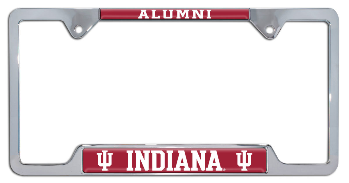 Indiana Alumni Chrome Open License Plate Frame | Elektroplate