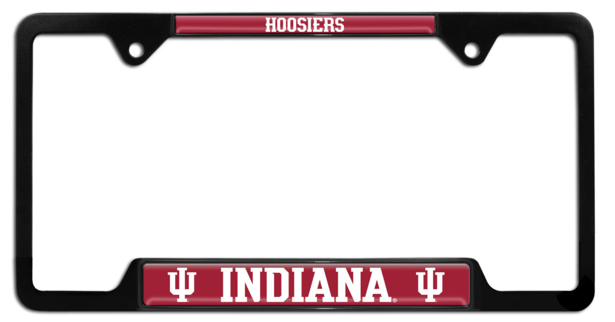 Indiana Hoosiers Black Open License Plate Frame | Elektroplate