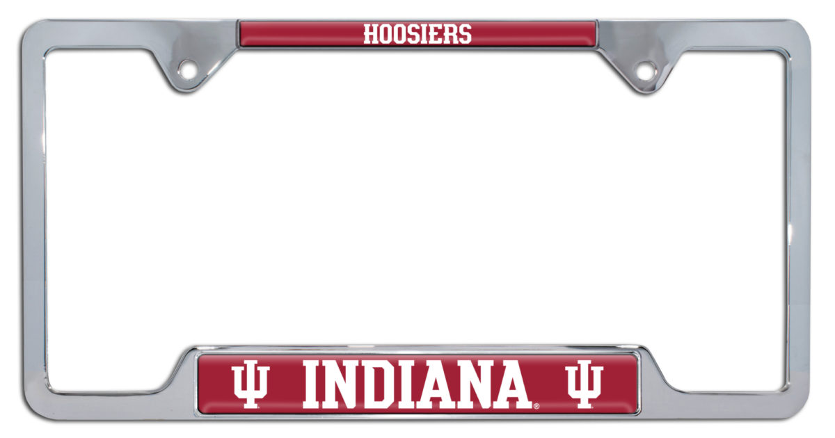Indiana Hoosiers Chrome Open License Plate Frame | Elektroplate