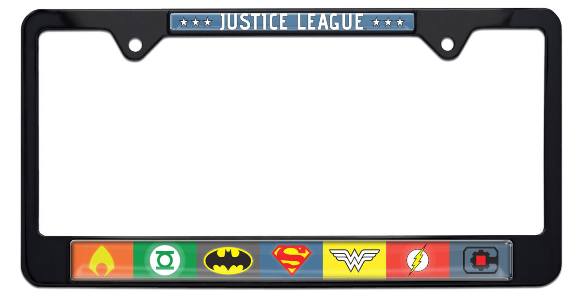 Justice League Color Black License Plate Frame | Elektroplate