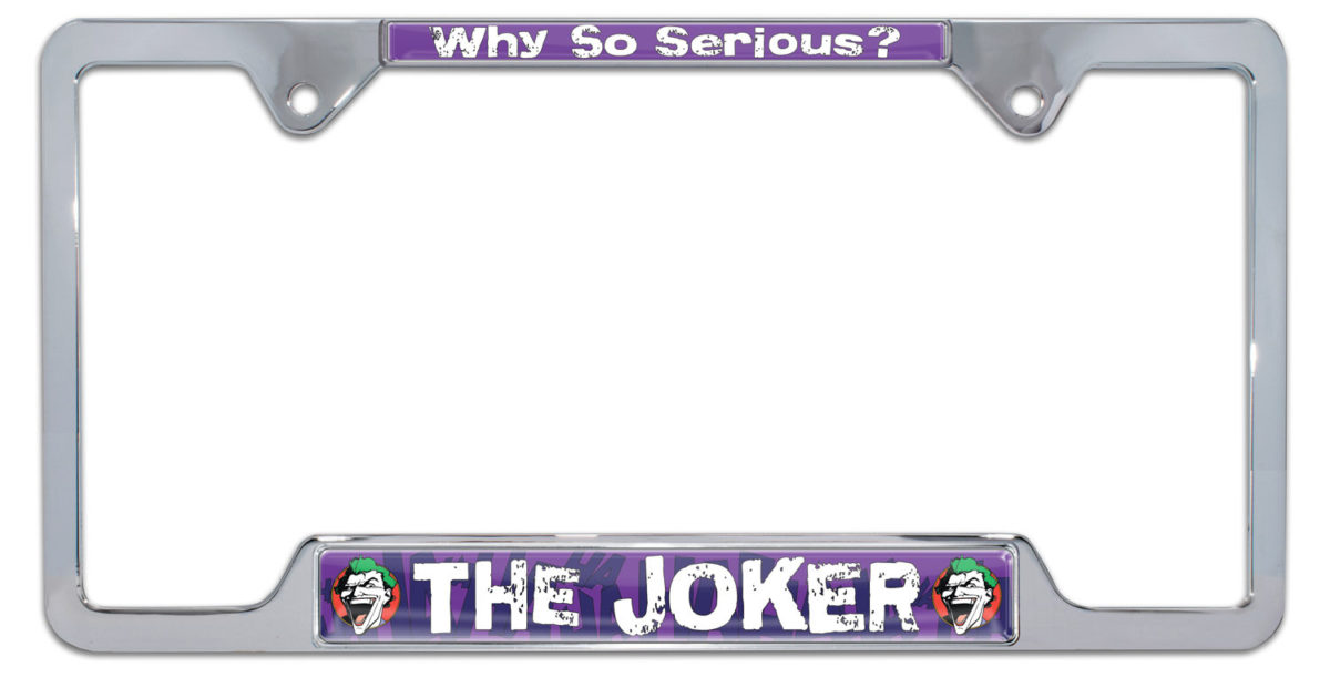 Joker Open License Plate Frame | Elektroplate