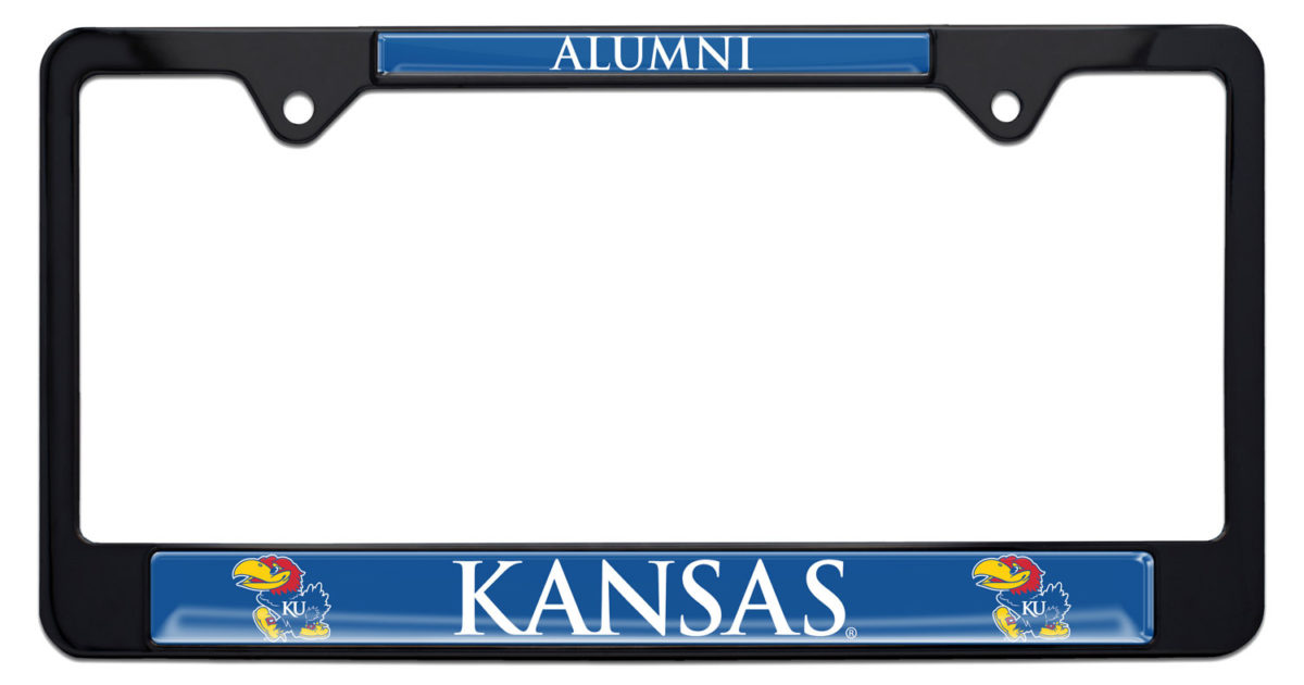 University of Kansas Alumni Black License Plate Frame | Elektroplate