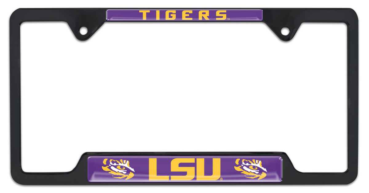 LSU Tigers Black License Plate Frame | Elektroplate