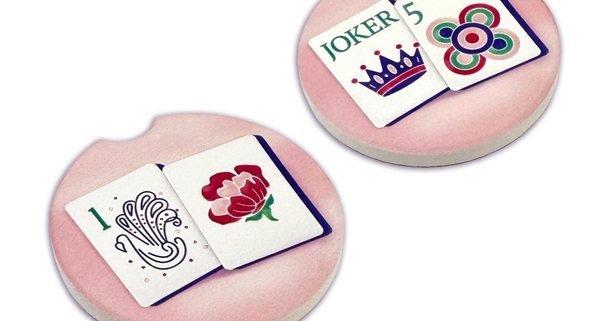 Mahjong Car Coasters | Elektroplate