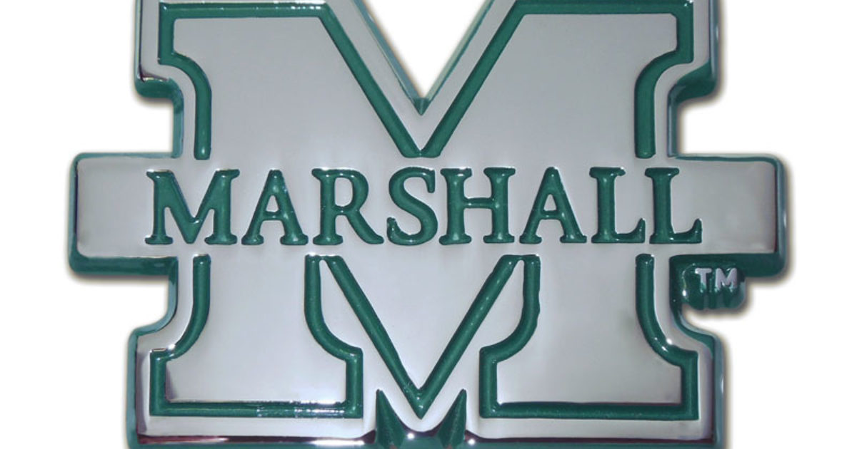 Marshall University Green Chrome Emblem | Elektroplate