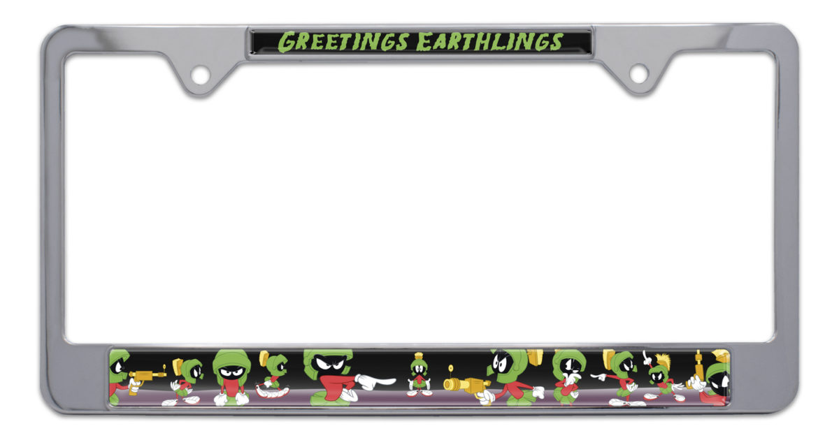 Marvin The Martian Chrome License Plate Frame | Elektroplate