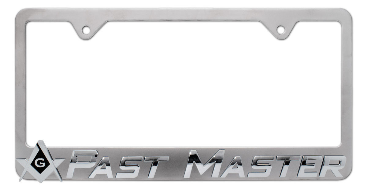 Masonic Past Master License Plate Frame | Elektroplate