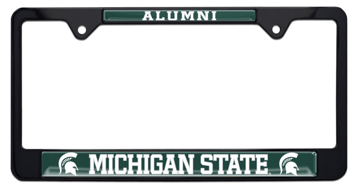 Michigan State Alumni Black License Plate Frame | Elektroplate