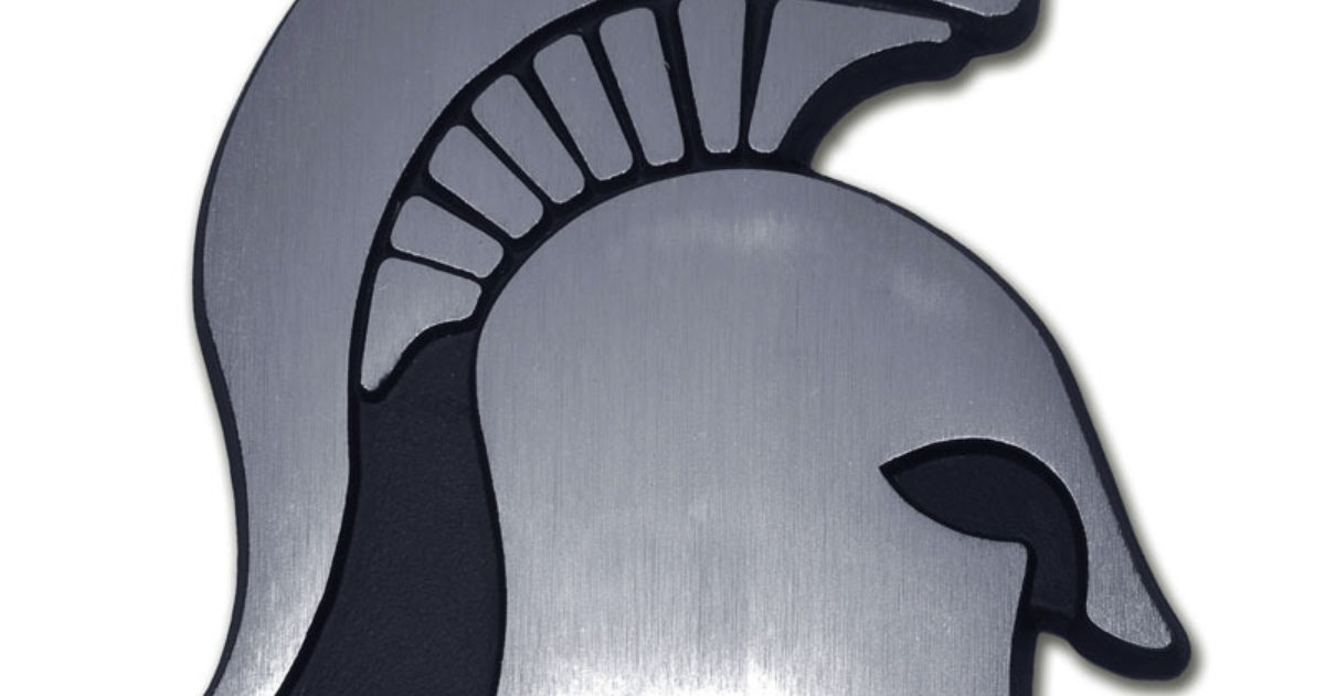 Michigan State Matte Chrome Emblem | Elektroplate