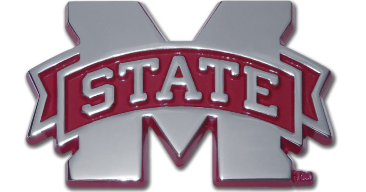 Mississippi State Maroon Chrome Emblem | Elektroplate