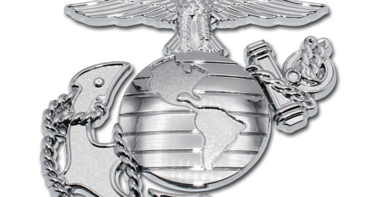 Marines Premium Insignia Chrome Emblem | Elektroplate