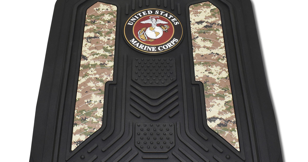Marine Corps Woodland Camo Floor Mats - 2 Pack | Elektroplate