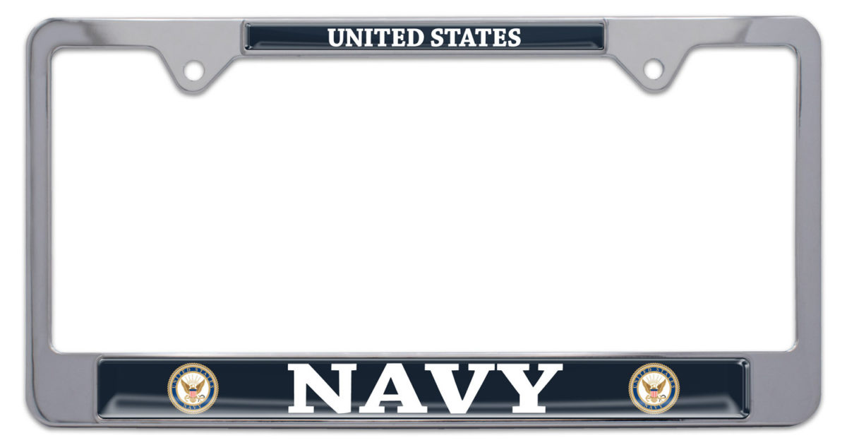 Full-Color US Navy License Plate Frame | Elektroplate