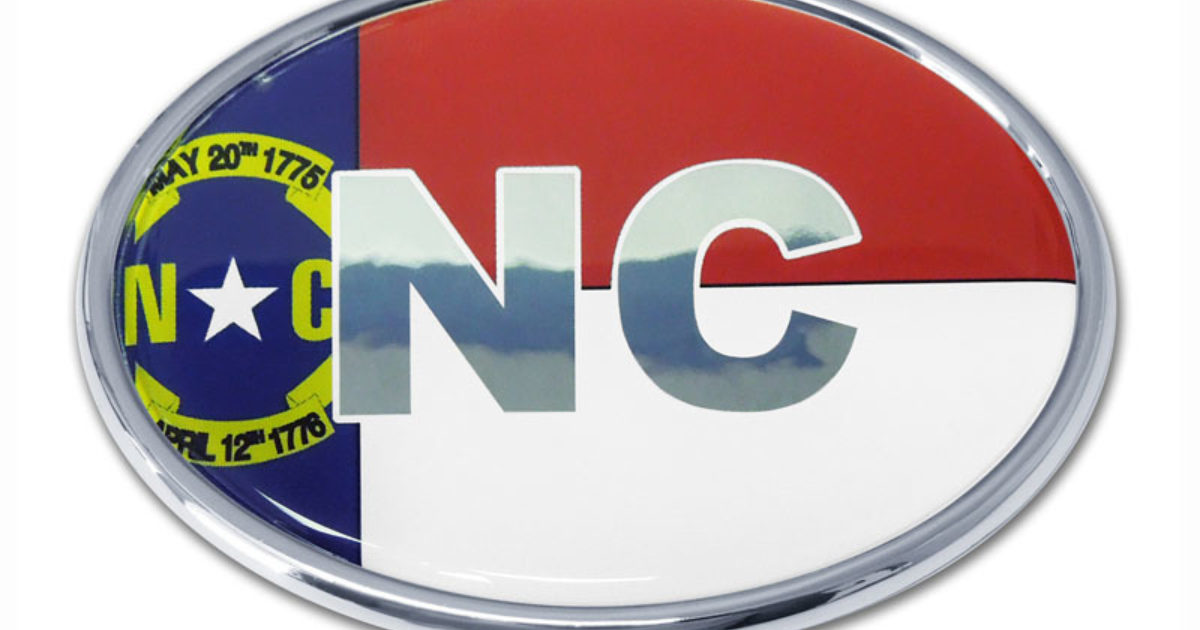 North Carolina Flag Chrome Emblem | Elektroplate