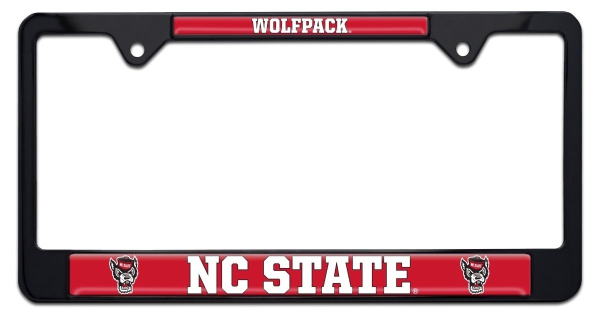 NC State Wolfpack Black License Plate Frame | Elektroplate