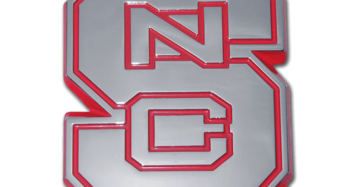 North Carolina State Red Chrome Emblem | Elektroplate