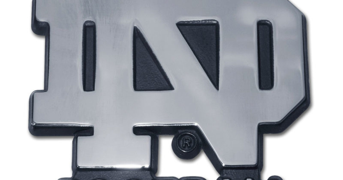 Notre Dame Football Chrome Emblem | Elektroplate