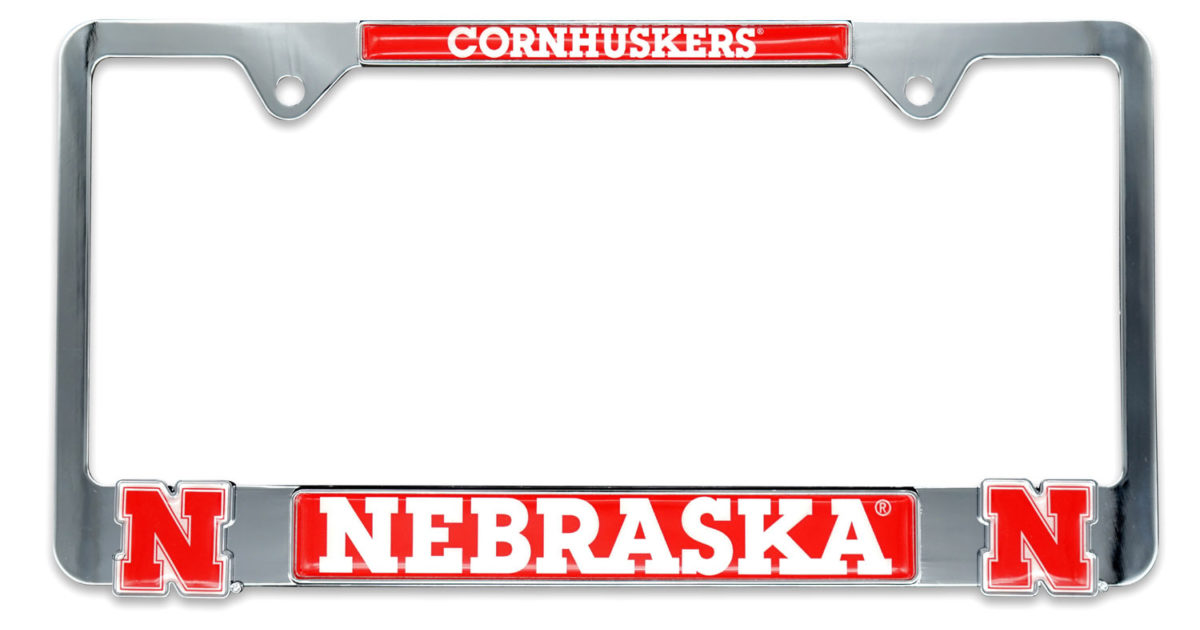 Nebraska 3D Huskers License Plate Frame | Elektroplate