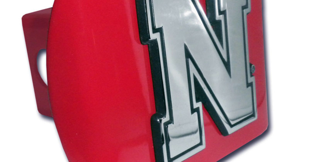 University of Nebraska Red Hitch Cover | Elektroplate