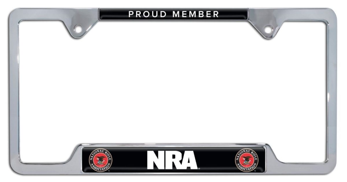 NRA Open Chrome License Plate Frame | Elektroplate