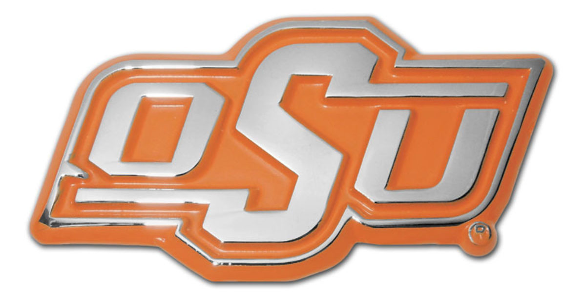 Oklahoma State Orange Chrome Emblem | Elektroplate