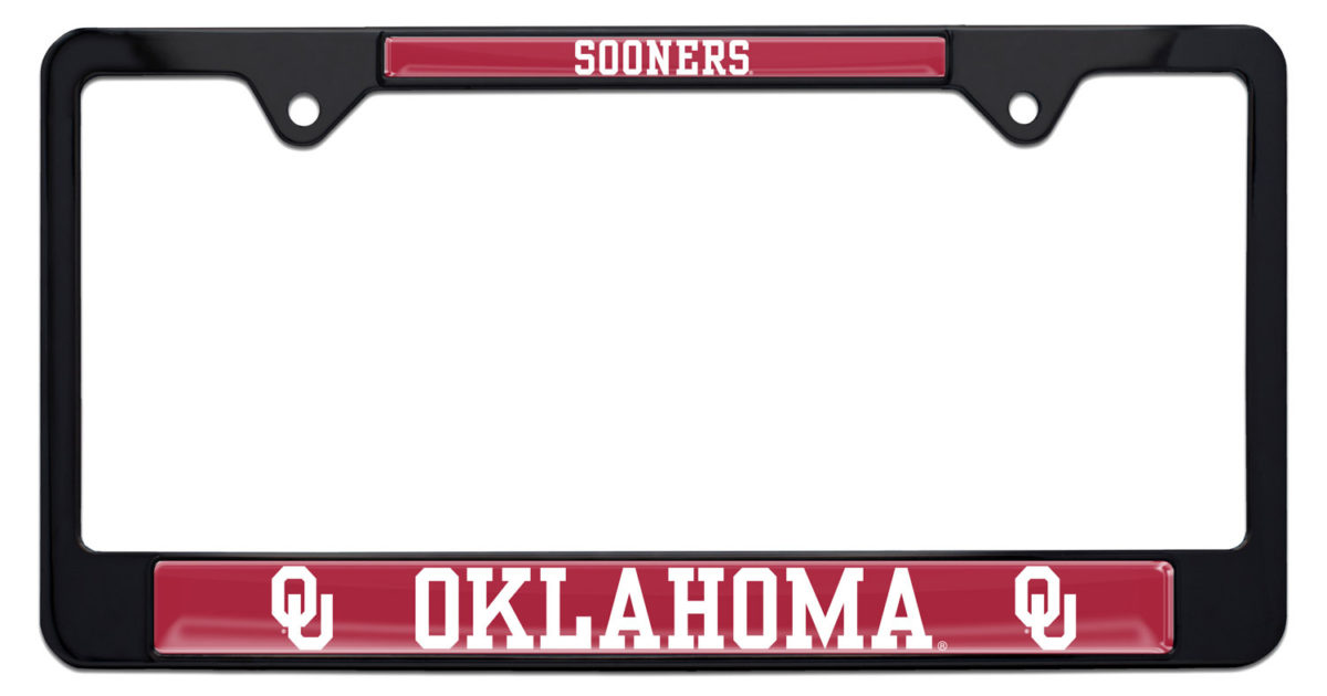 University of Oklahoma Sooners Black License Plate… | Elektroplate