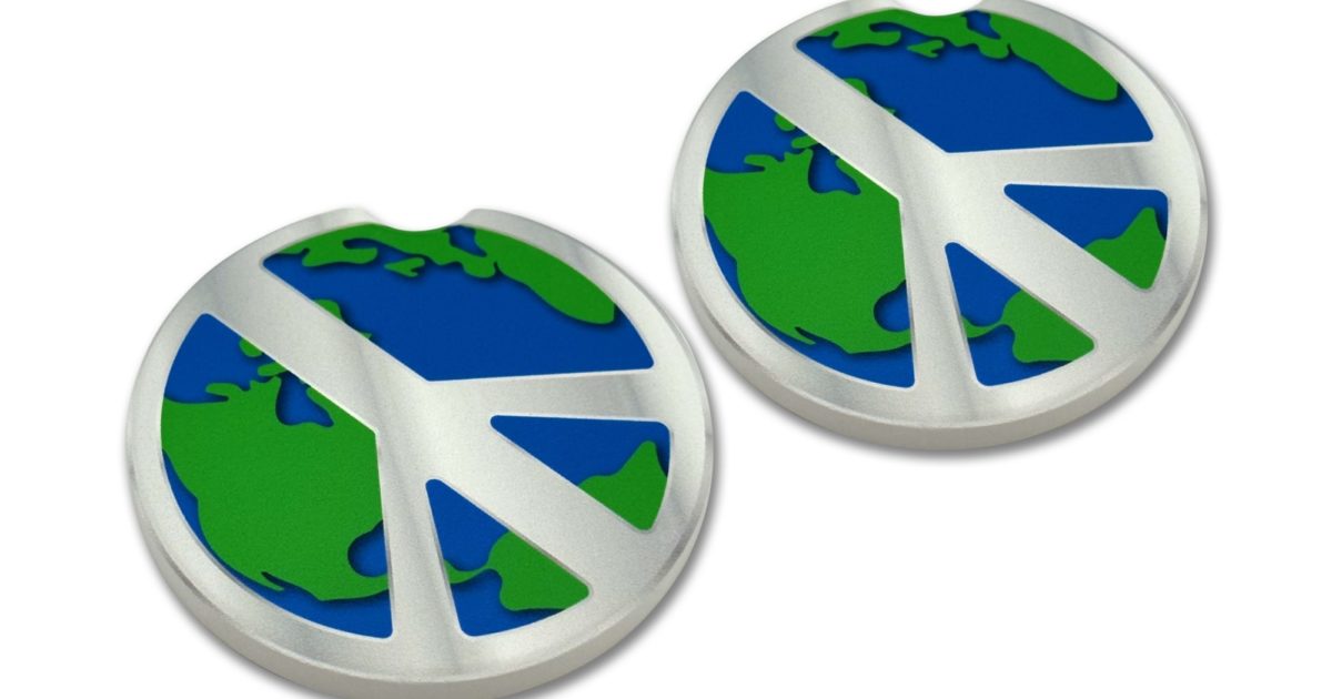 Peace Car Coasters | Elektroplate
