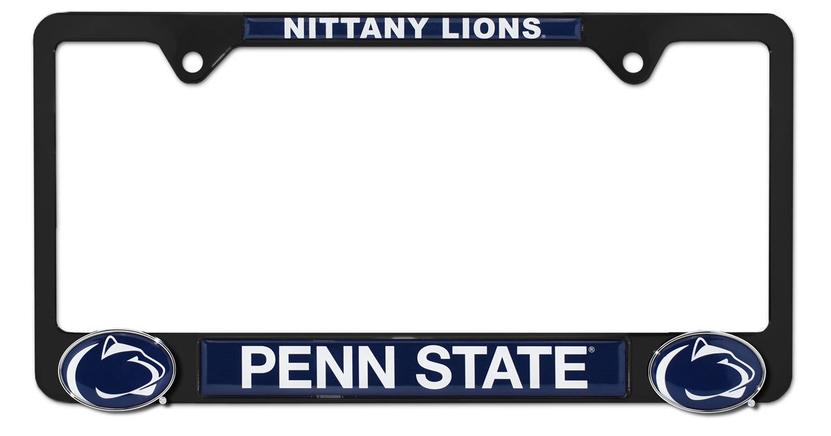 Penn State Nittany Lions Black 3D License Plate Frame | Elektroplate