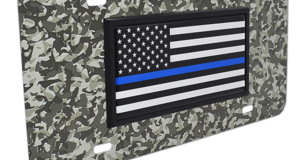 Police Urban Camo License Plate | Elektroplate