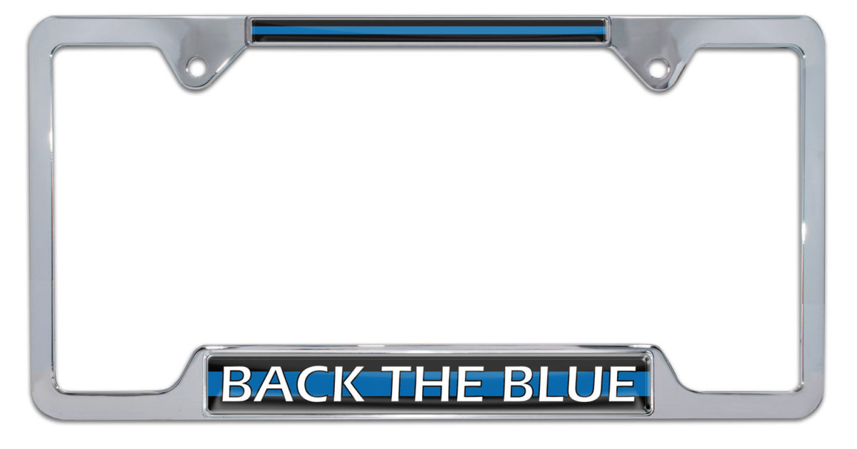 Back the Blue Open License Plate Frame | Elektroplate