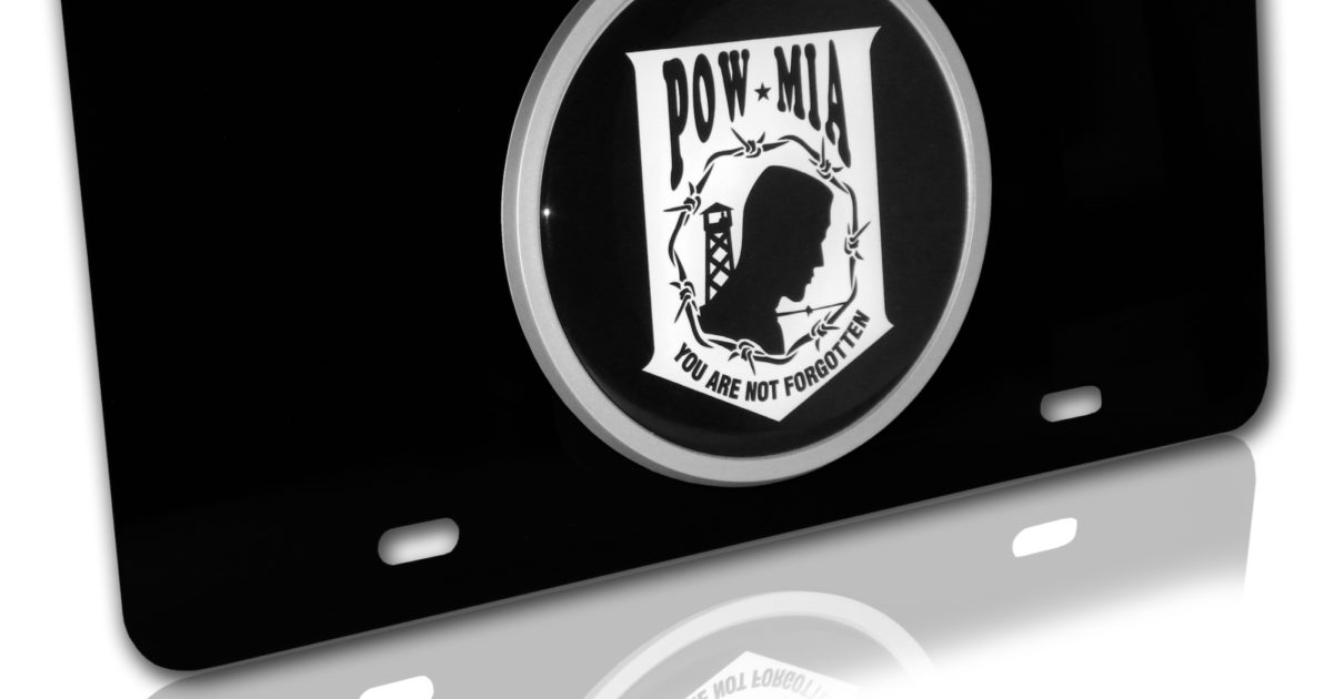 POW/MIA Black License Plate | Elektroplate