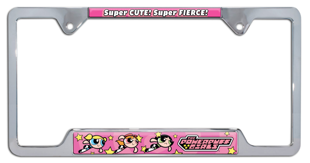 Powerpuff Girls Cute Open License Plate Frame | Elektroplate