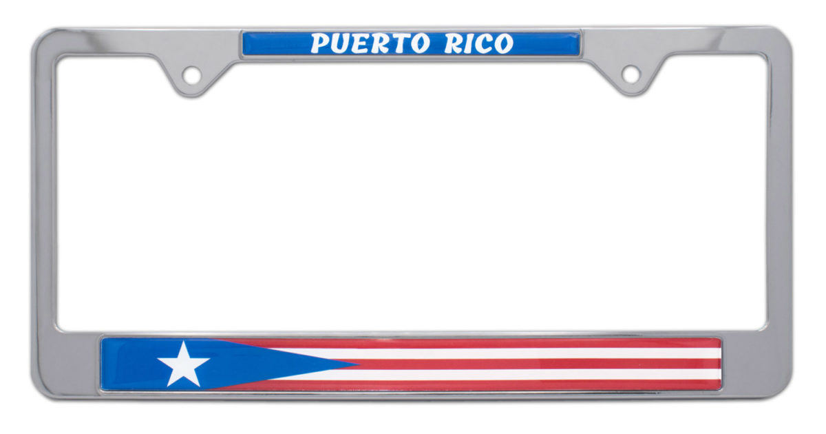 Puerto Rico Flag License Plate Frame | Elektroplate
