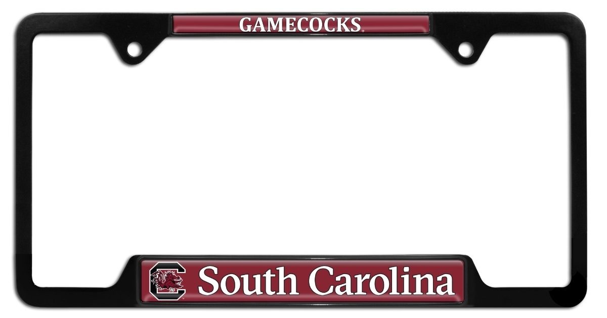 University of South Carolina Black License Plate Frame | Elektroplate