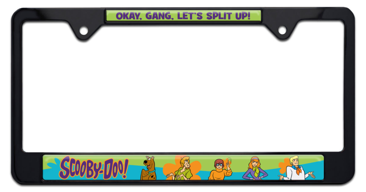 Scooby-Doo Gang Black License Plate Frame | Elektroplate