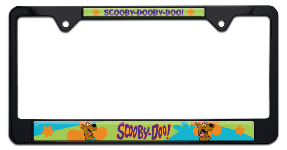 Scooby-Dooby-Doo Black License Plate Frame | Elektroplate