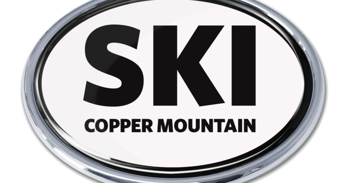 Ski Copper Mountain White Chrome Emblem | Elektroplate
