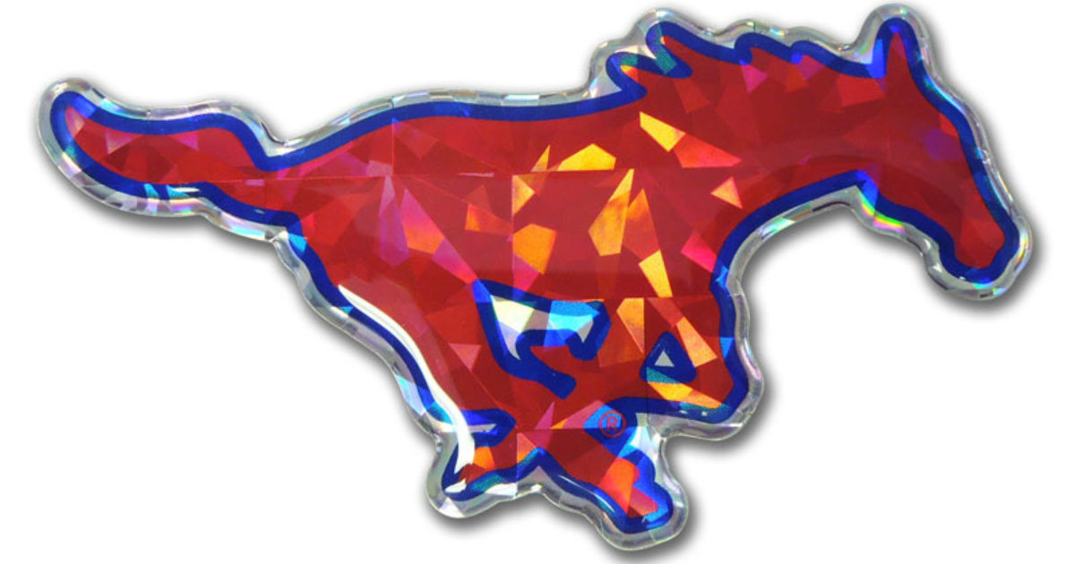 SMU Red 3D Reflective Decal | Elektroplate