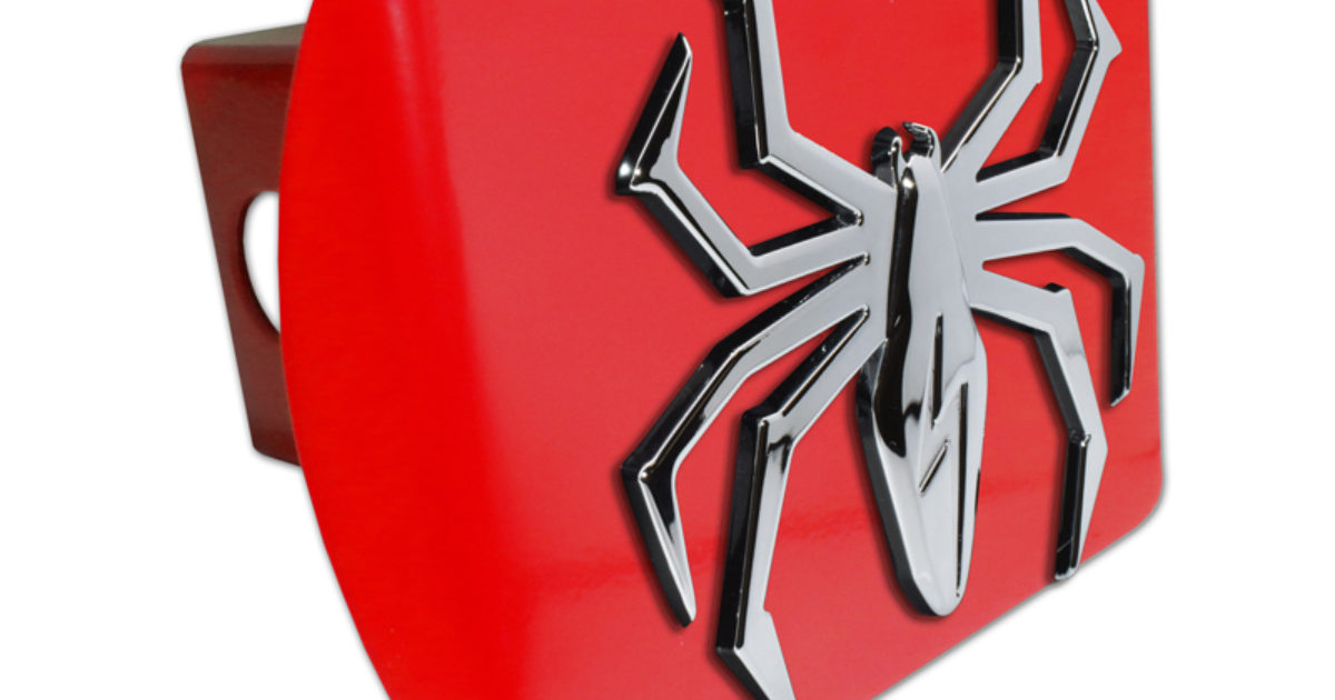 Lightning Spider Red Hitch Cover | Elektroplate