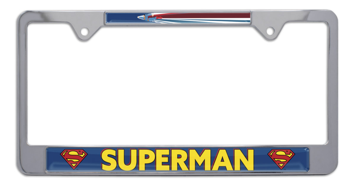 Superman Fly Chrome License Plate Frame | Elektroplate