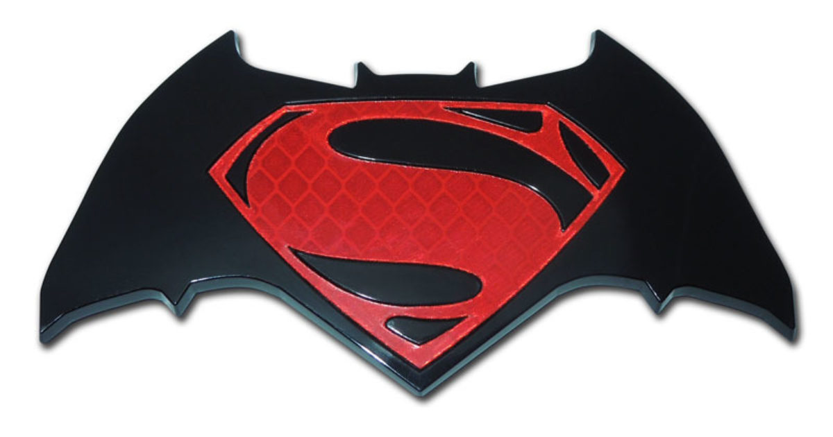 Batman v Superman Red Acrylic Emblem | Elektroplate