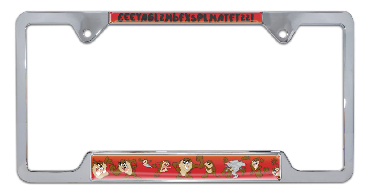 Taz Open Chrome License Plate Frame | Elektroplate