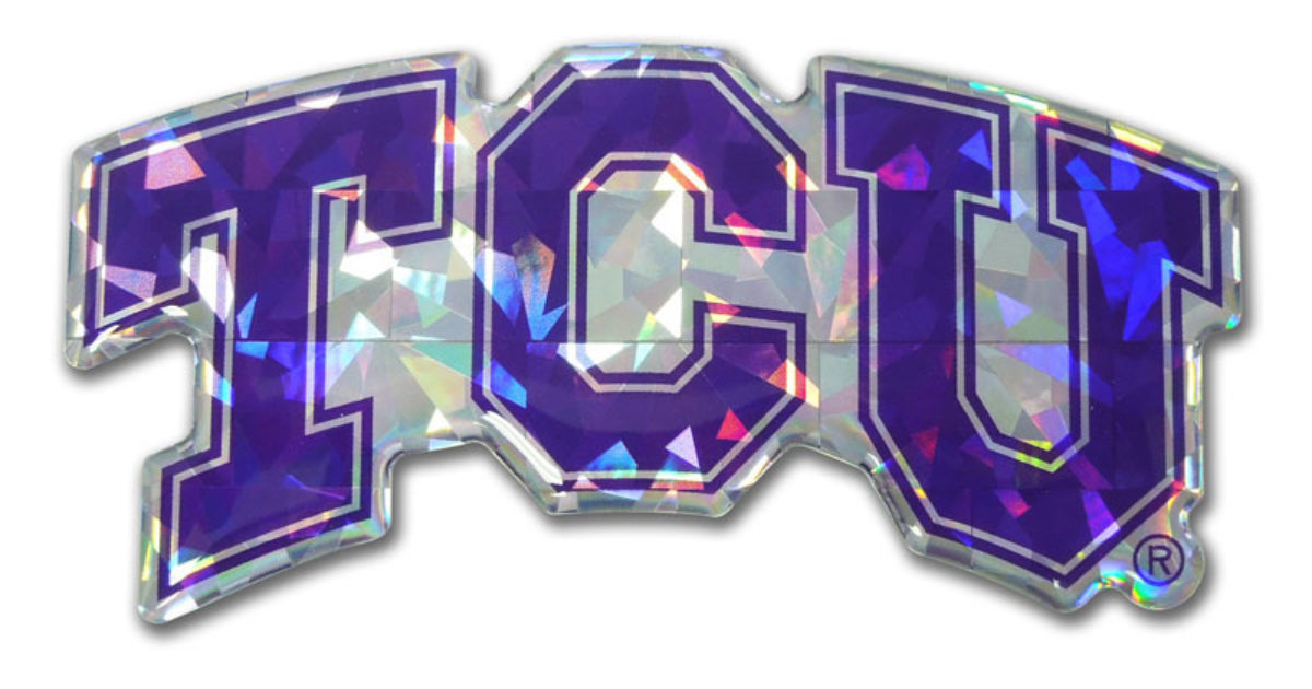 TCU Purple 3D Reflective Decal | Elektroplate