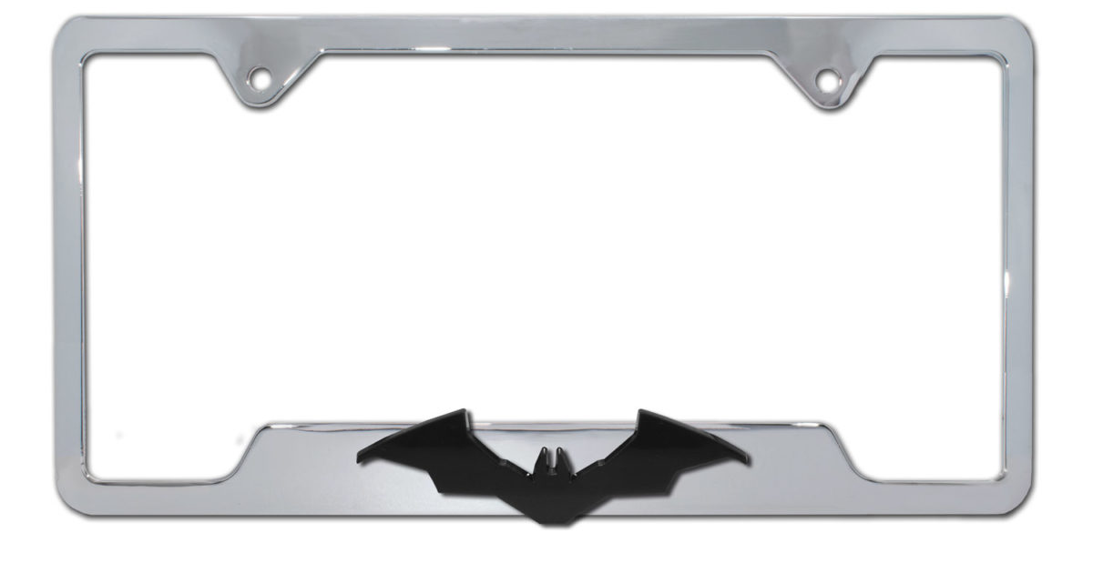 The Batman Movie Chrome Metal Open License Plate Frame | Elektroplate