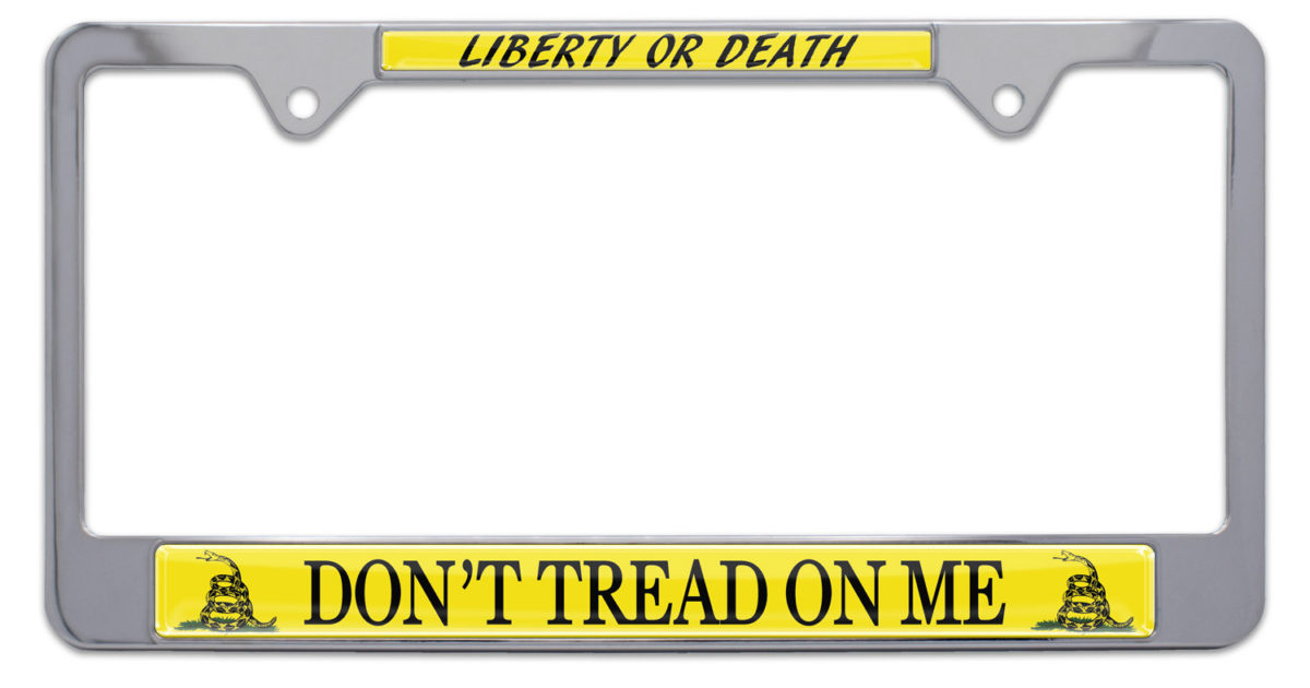 Don't Tread On Me Flag License Plate Frame | Elektroplate